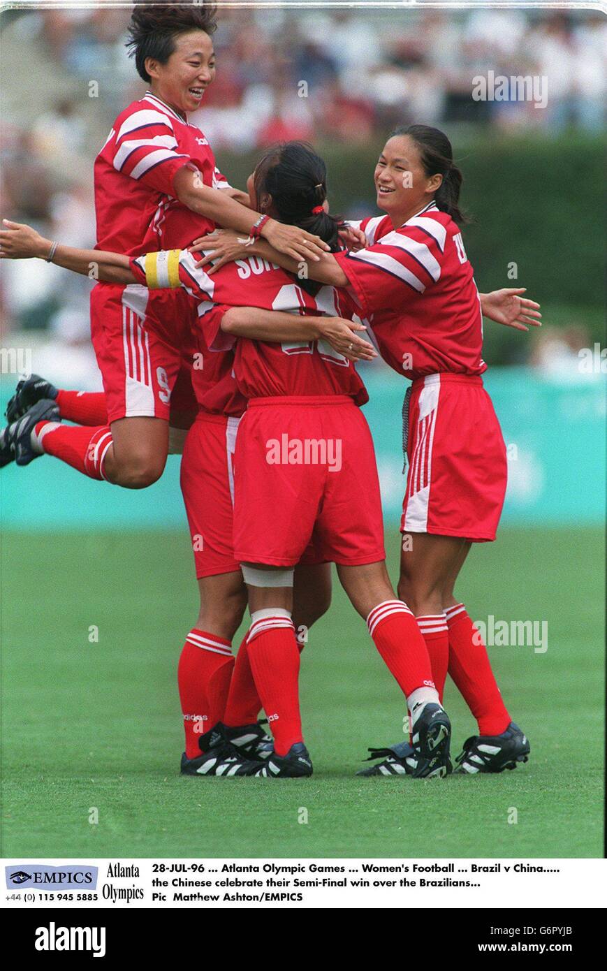 28-JUL-96. Atlanta Olympic Games. Women's Soccer. Brazil v China. the ...