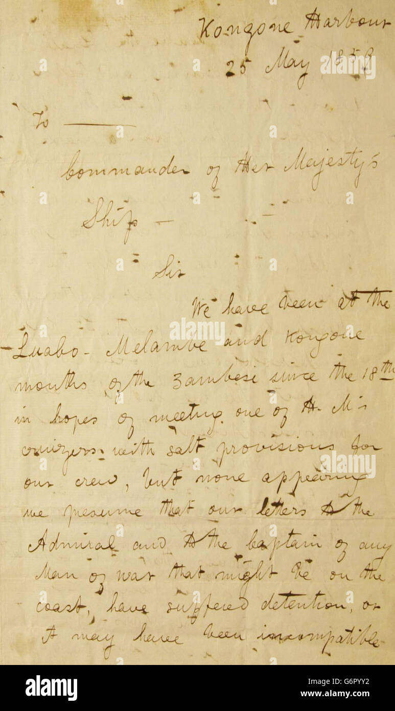Livingstone letter for sale hi-res stock photography and images - Alamy