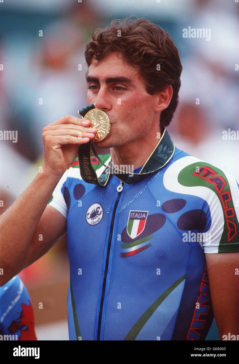28-JUL-96, Atlanta Olympic Games, Cycling. Men's Points Race. Silvio ...
