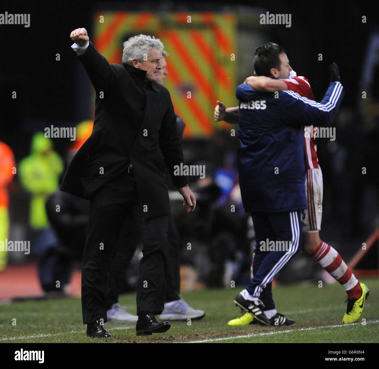 Stoke city manager mark hughes the game against manchester city hi-res ...