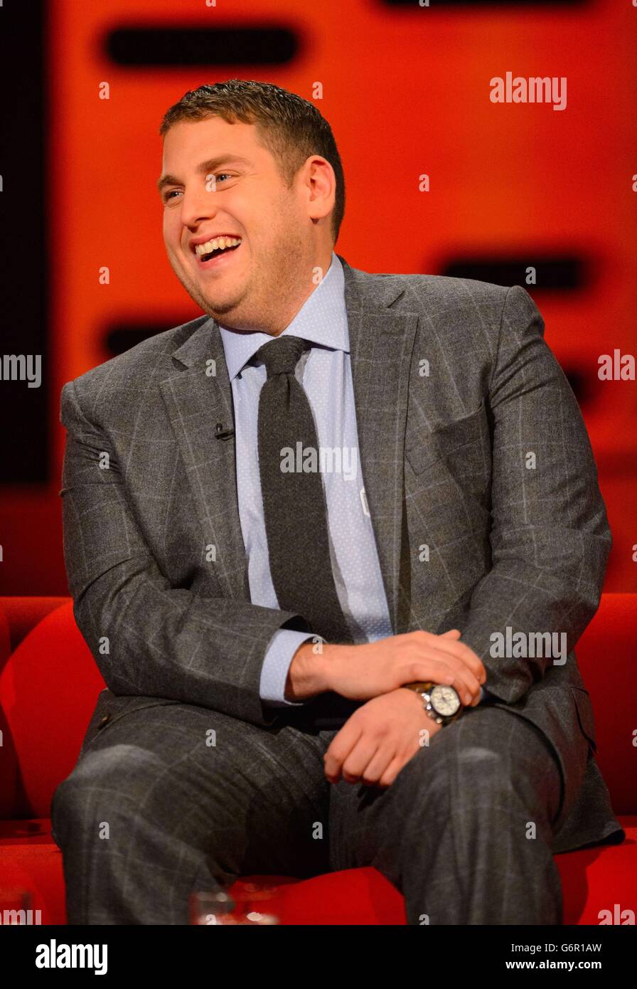 Jonah Hill during the filming of the Graham Norton Show at The London ...