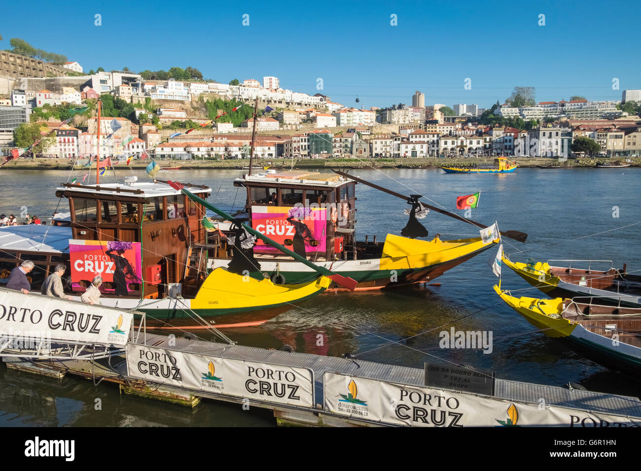 Adapted Rabelo boats used for tourist travel along the Douro river ...