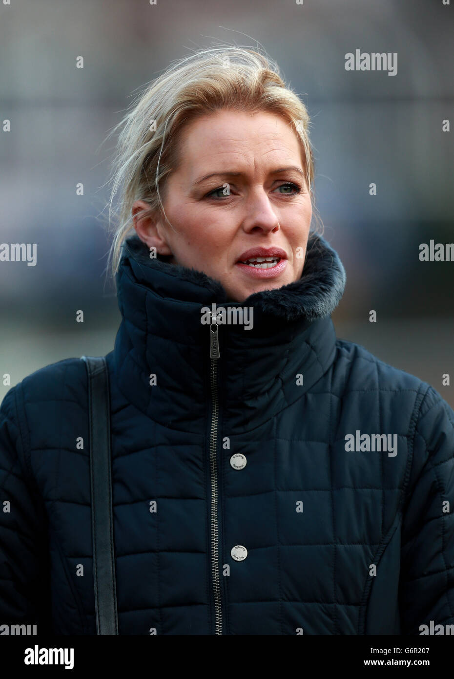 Trainer rebecca curtis at cheltenham racecourse hi-res stock ...