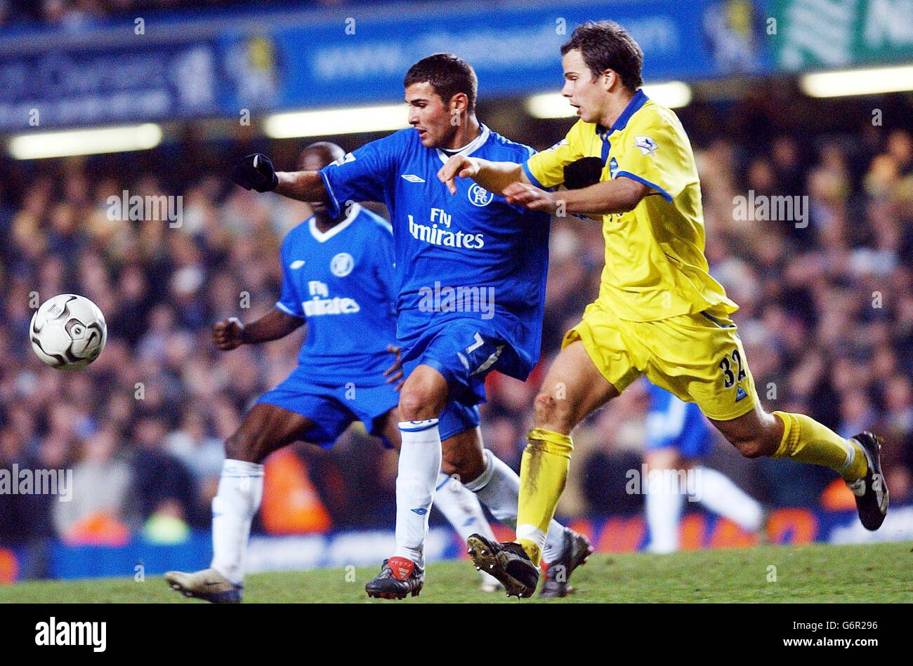 Sport football action adrian mutu stephen clemence hi-res stock ...