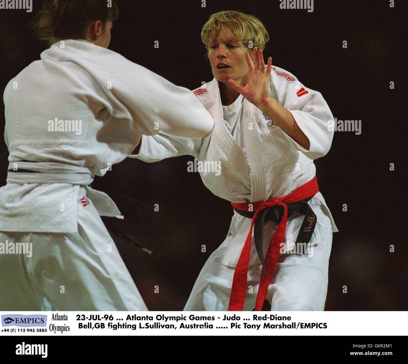 23 jul 96 atlanta olympic games judo red diane bell hi-res stock ...