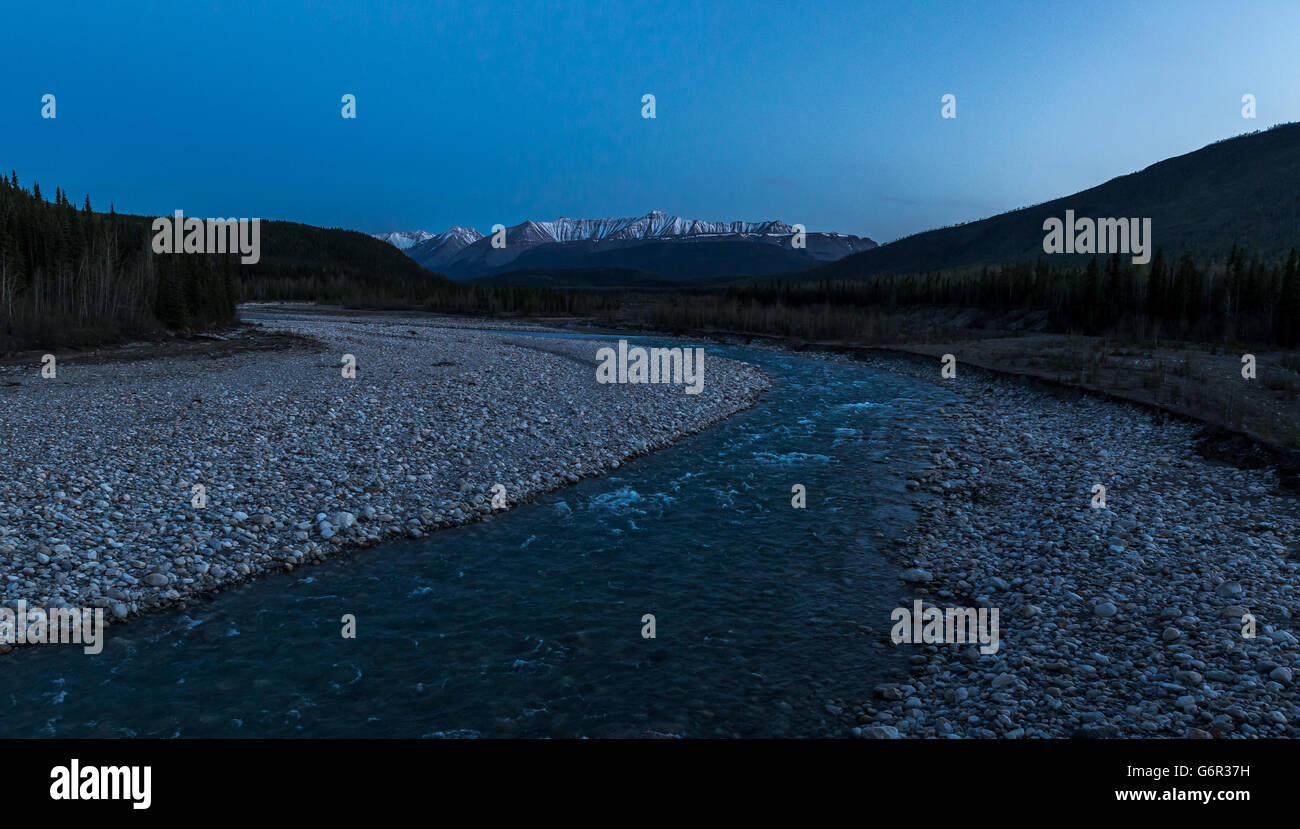 Alaska Highway along the Liard river and northern Rockies Stock Photo ...