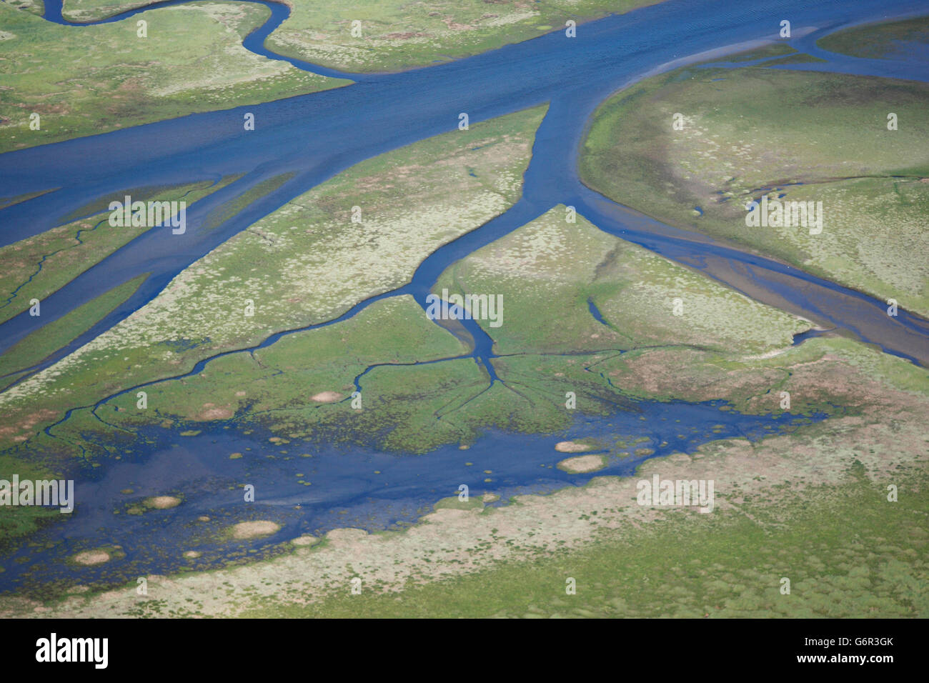 Marshland from above hi-res stock photography and images - Alamy