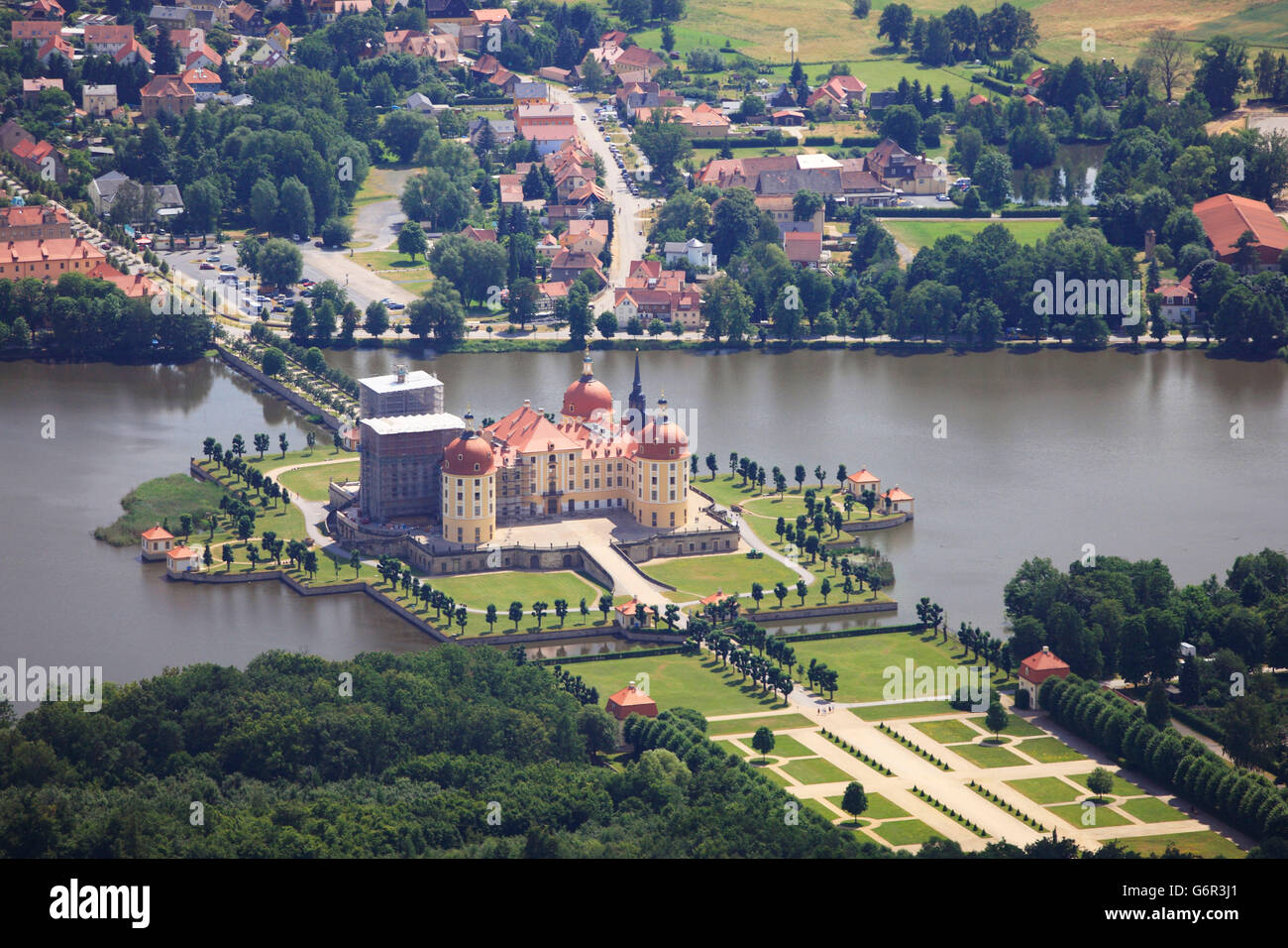 Castle Moritzburg, Promnitz valley, Dresden, Saxony, Germany ...