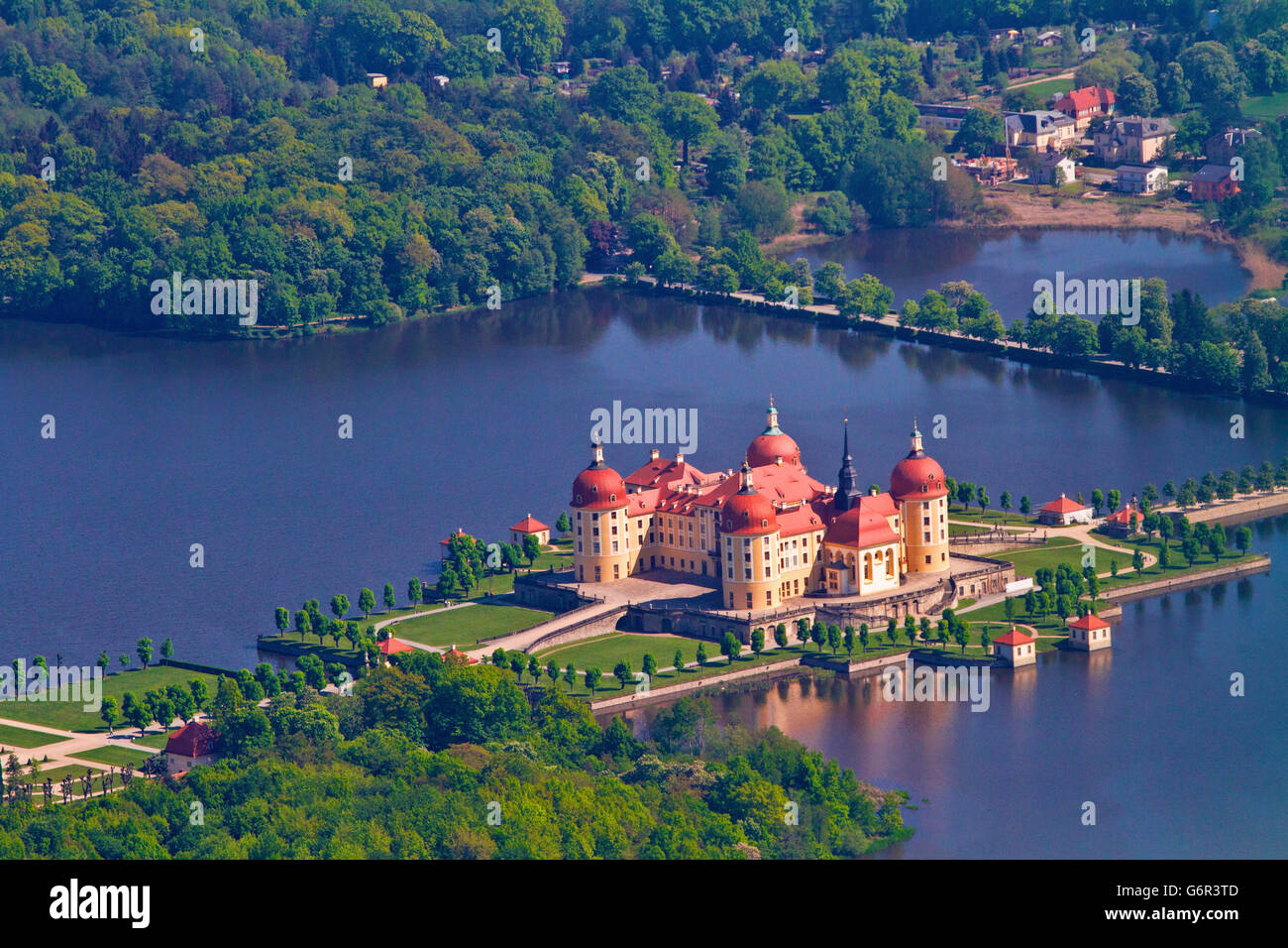 Castle Moritzburg, Promnitz valley, Dresden, Saxony, Germany ...