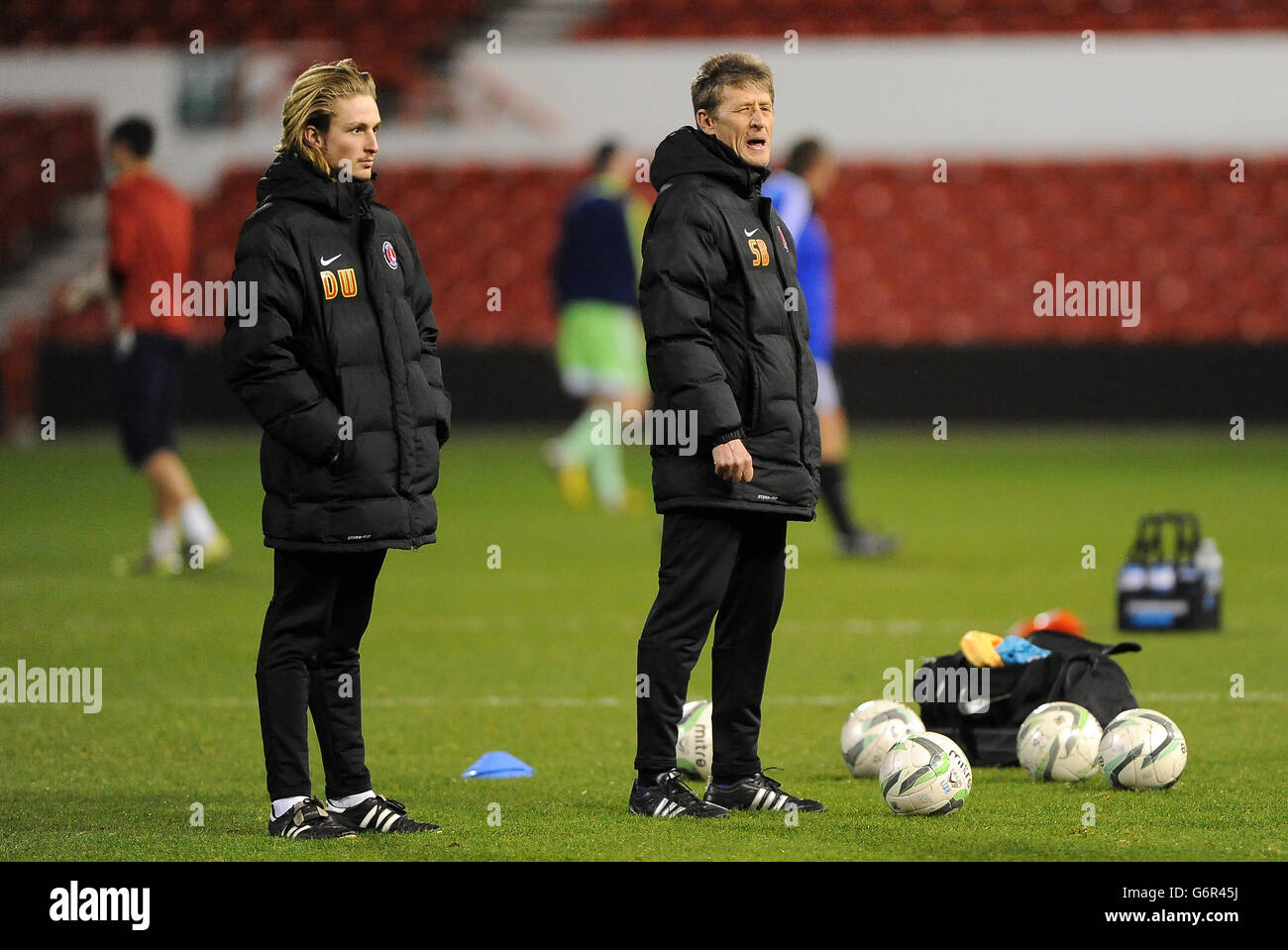 Charlton Athletic academy head of sports science Dave Wates (left) and ...