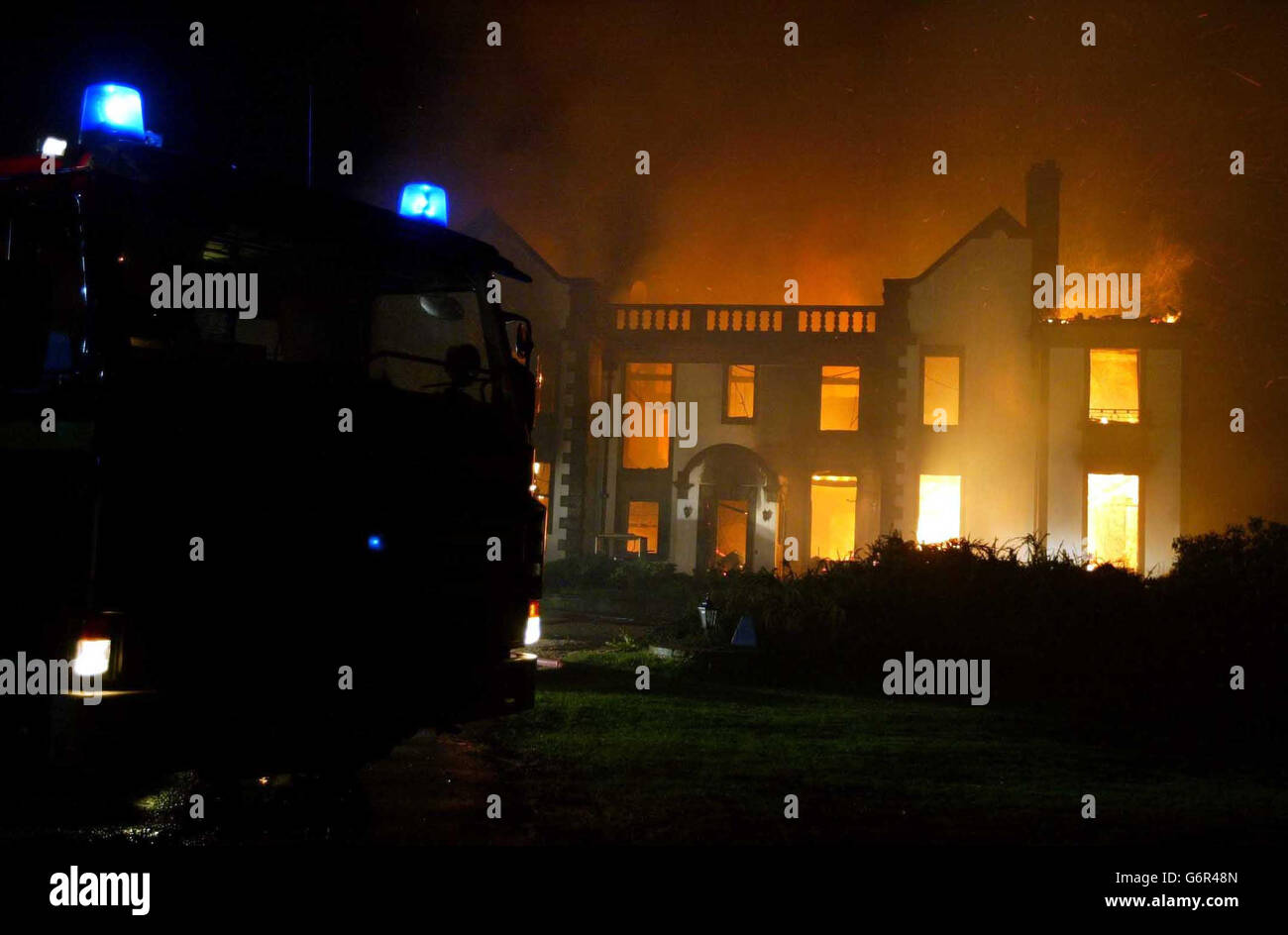 Gledoch House Fire Stock Photo - Alamy
