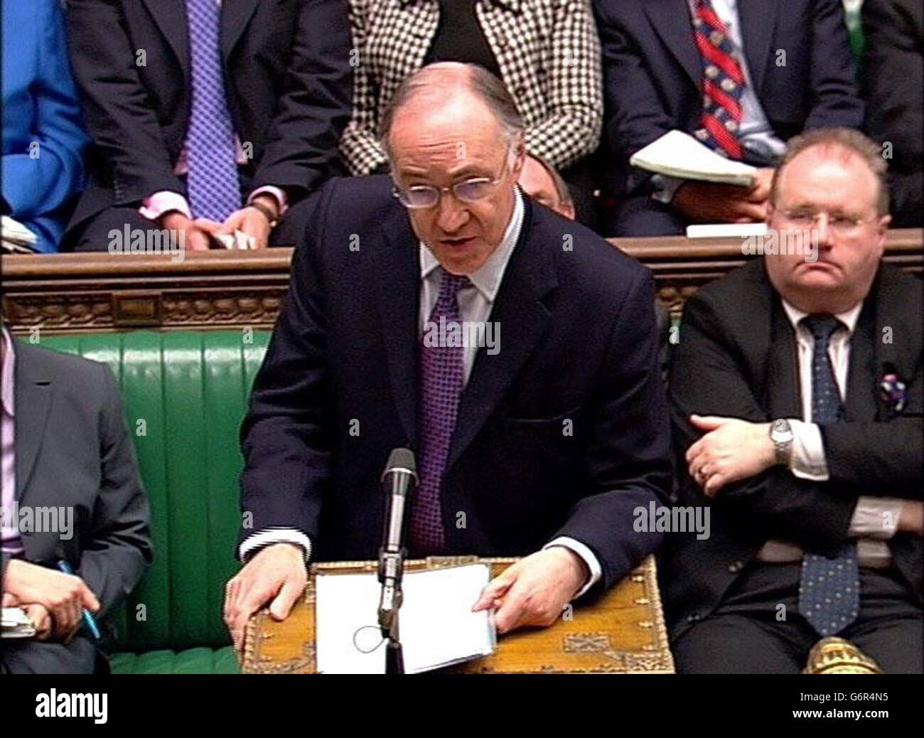 Michael howard speaks in the house of commons hi-res stock photography ...