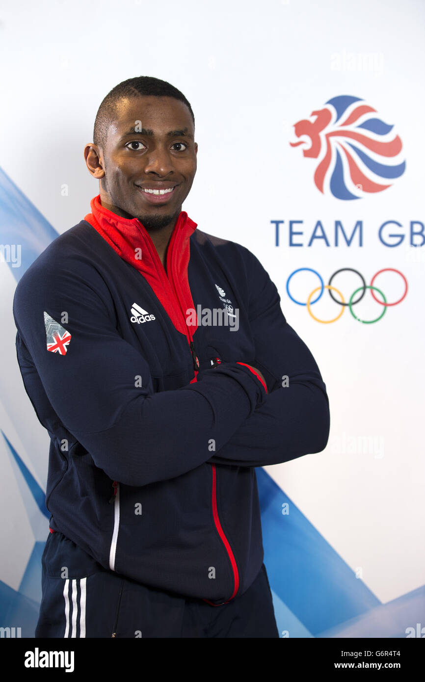 Great Britain's GB1 Bobsleigh team member Joel Fearon during the ...