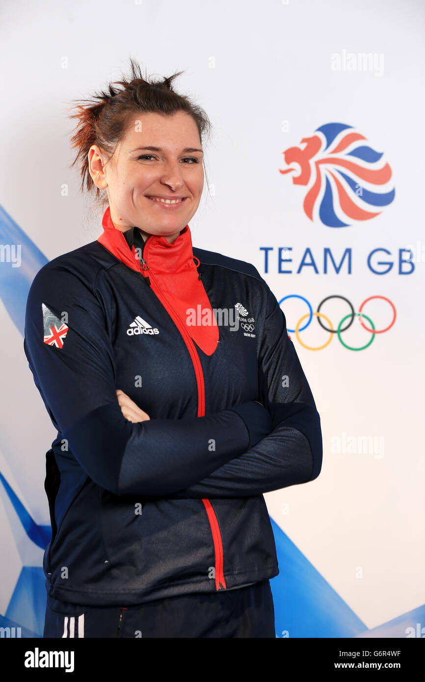 Great Britain's Bobsleigh driver Paula Walker during the kitting out ...