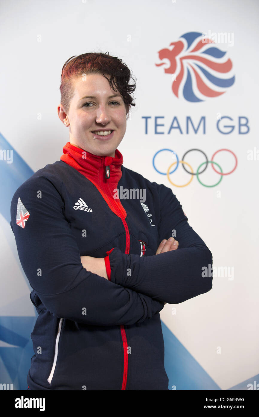 Great Britain's Bobsleigh team member Rebekah Wilson during the kitting ...