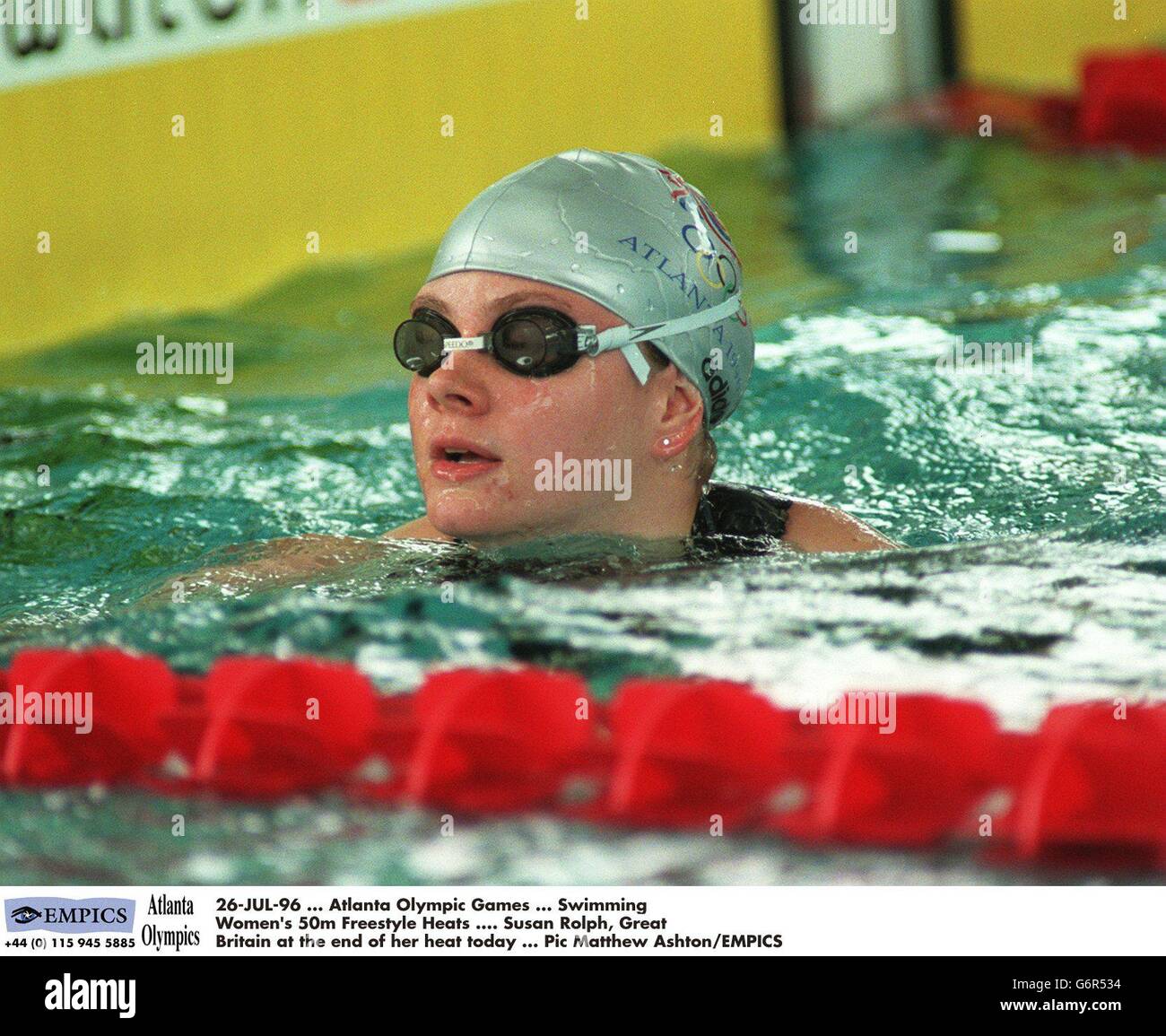 26 jul 96 atlanta olympic games swimming 50m freestyle heats susan ...