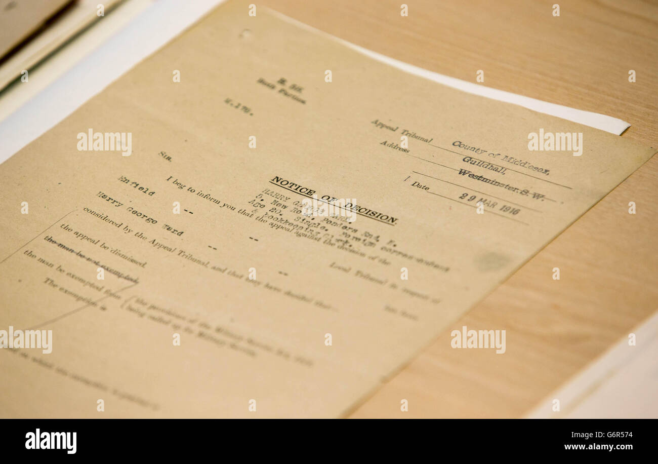 Ww1 military records hi-res stock photography and images - Alamy