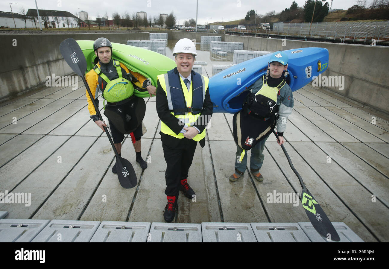 Keith Brown (centre) MSP with Tom Brown (left) and Mark Mulrain (right ...