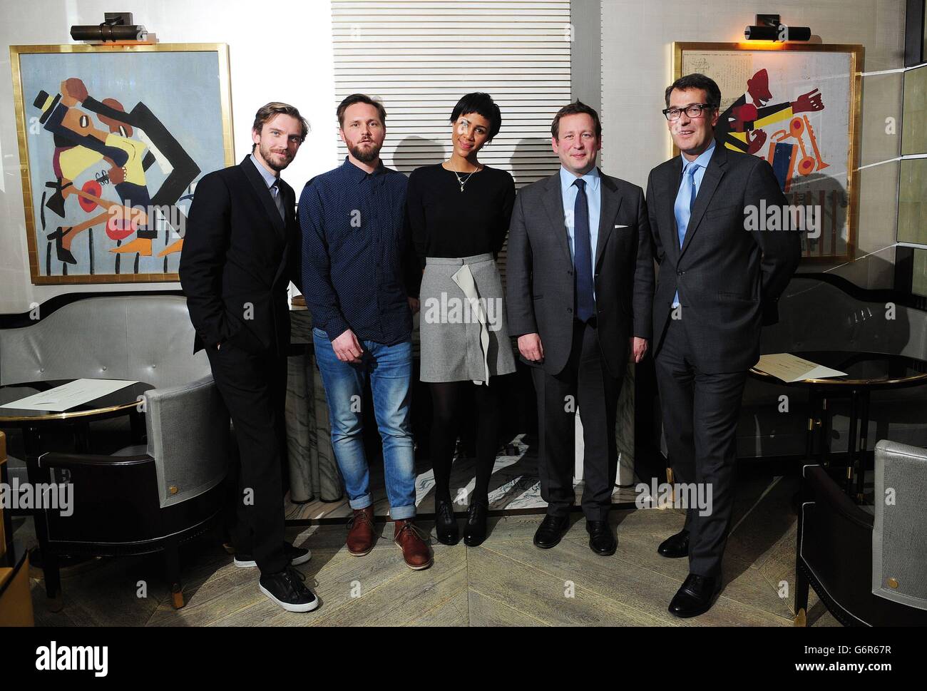 (left to right) Dan Stevens, David Petch, Zawe Ashton, Ed Vaizey and Matthew Dixon are seen as ...