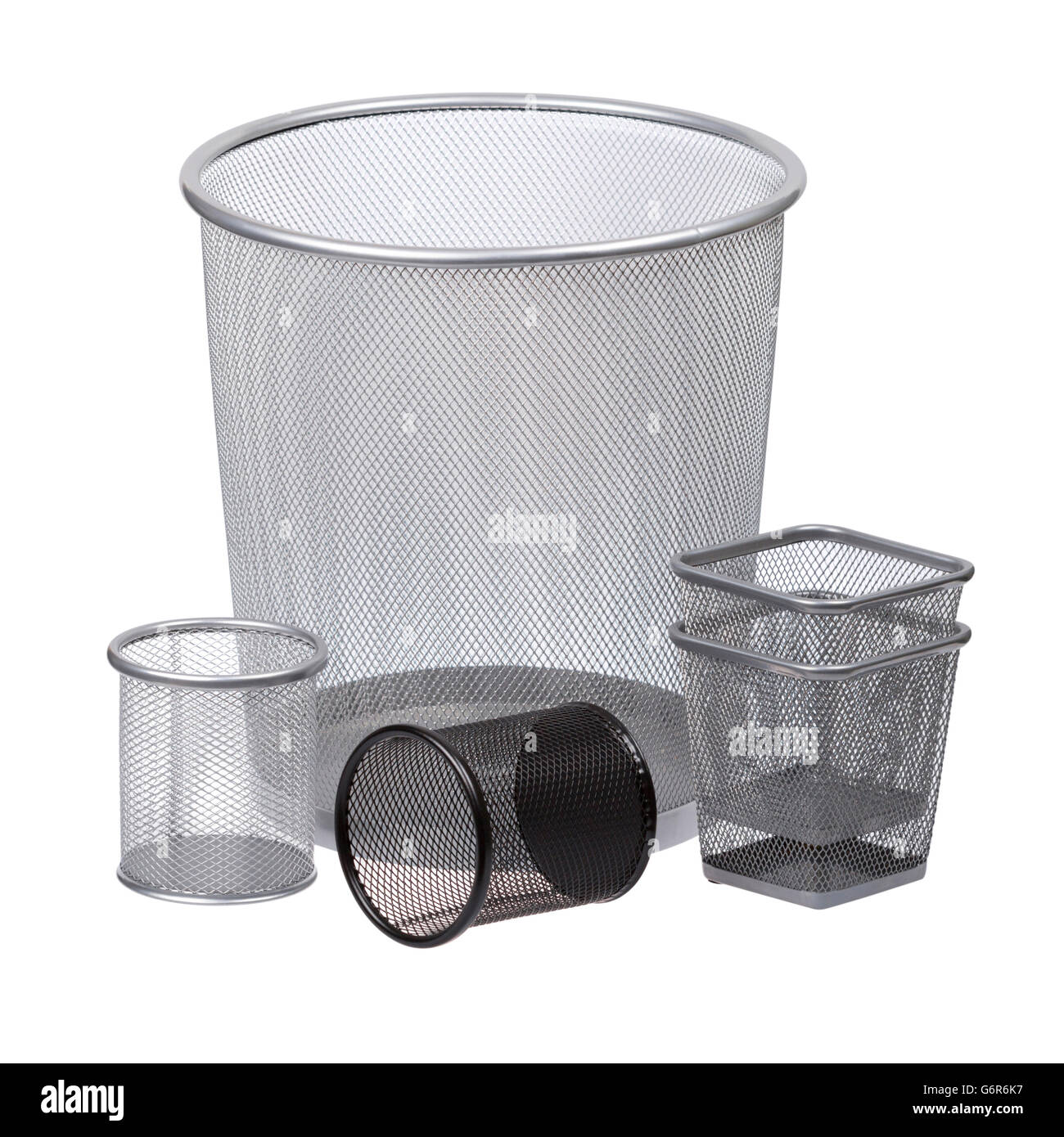 Isolated full trash bin Cut Out Stock Images & Pictures - Alamy