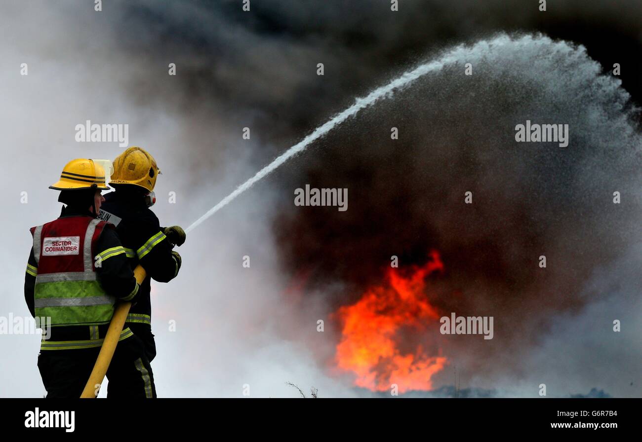 Industrial Estate Fire in South Dublin Stock Photo - Alamy