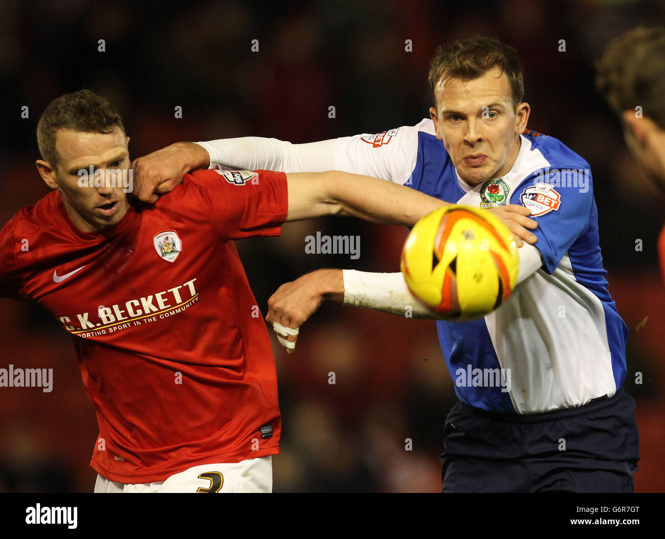 Barnsleys peter ramage and blackburn rovers jordan rhodes hi-res stock ...