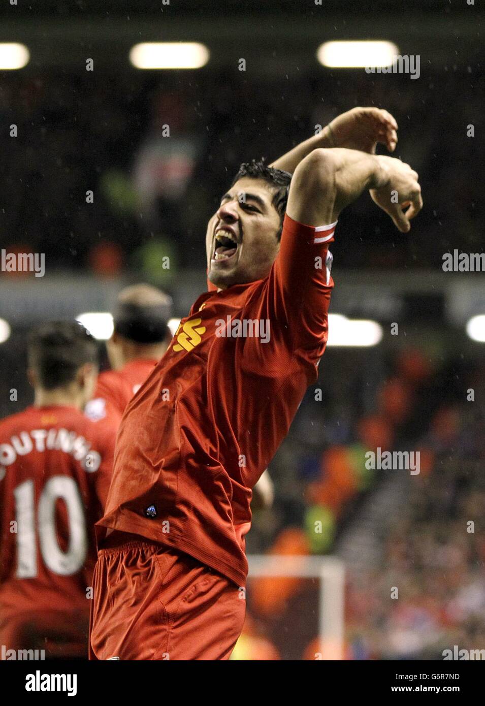 Luis Suarez Celebration Vs Everton