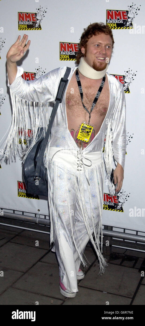 Avid Merrion arrives for the NME Awards Stock Photo - Alamy