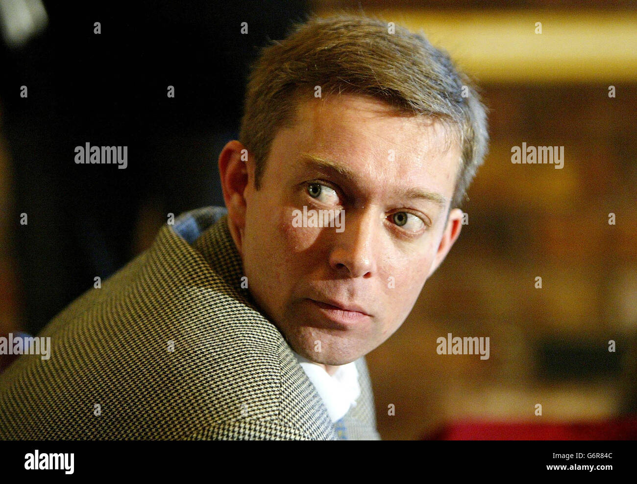 David Eden at press conference Stock Photo - Alamy