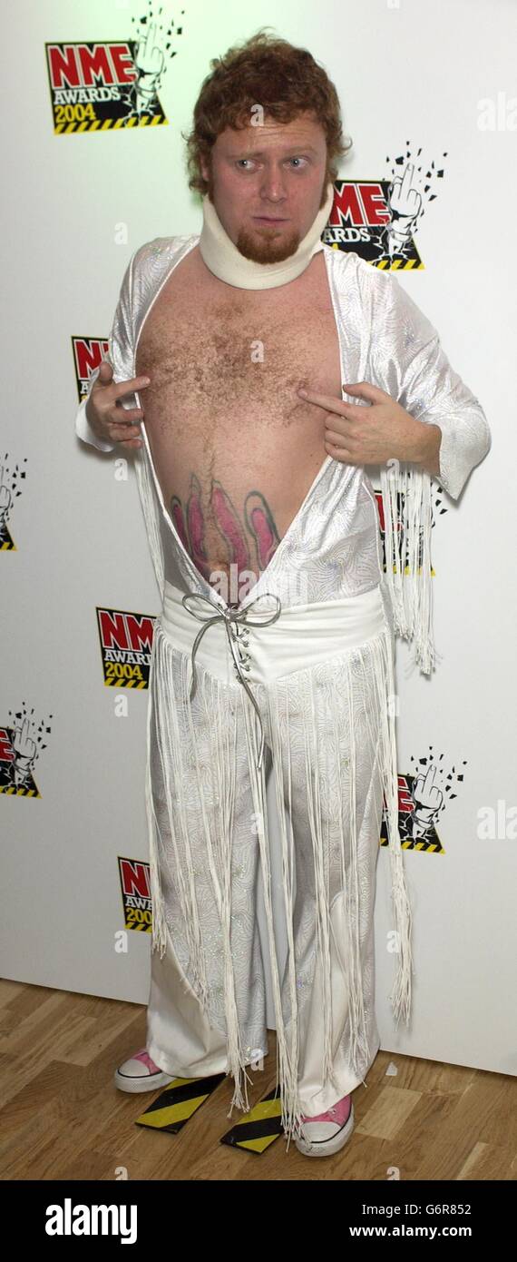 Avid Merrion arrives for the NME Awards Stock Photo - Alamy