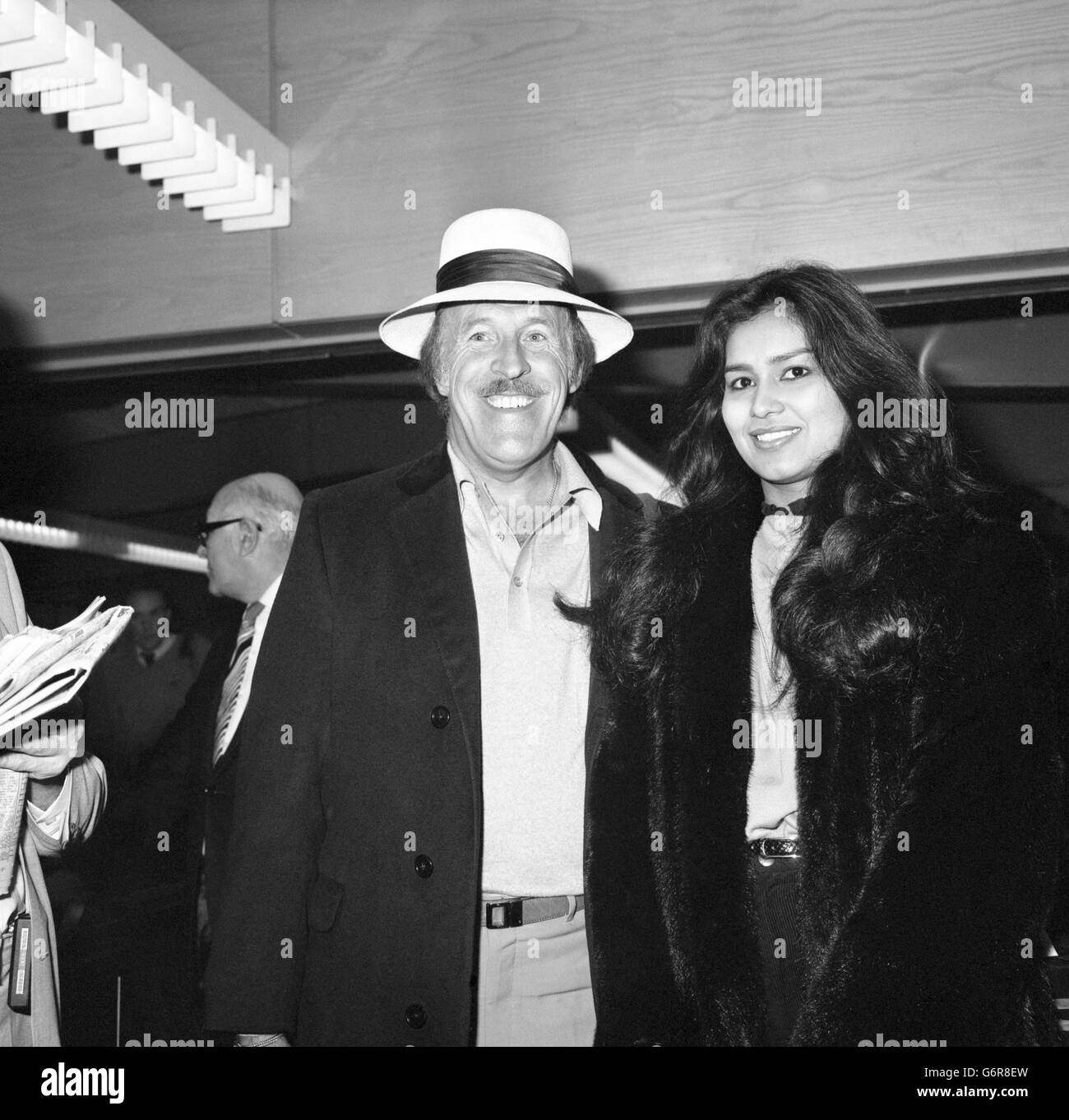 Bruce Forsyth and his new wife Wilnelia arrive at Heathrow Airport ...