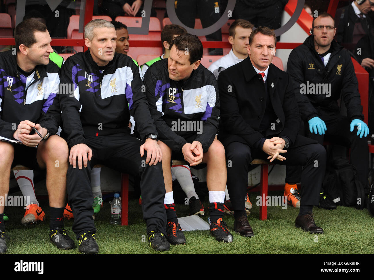 Right alongside liverpool manager brendan rodgers hi-res stock ...