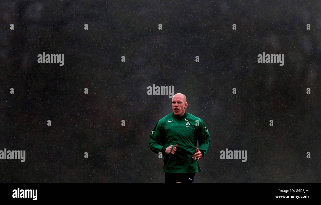 Ireland's Paul O'Connell during the training session at Carlton House ...