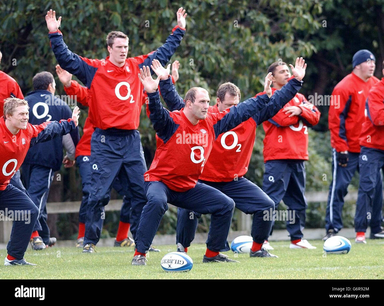 Lawrence dallaglio england rugby training penny hill park hi-res stock ...