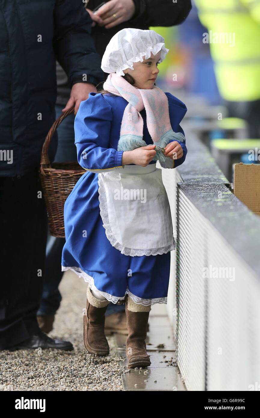 An everton girl hands out for fans the game hi-res stock photography ...