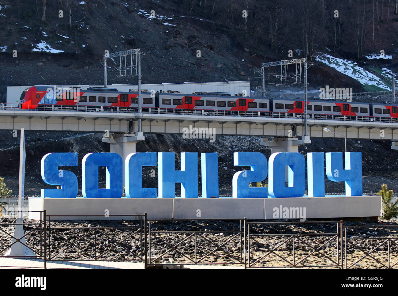 Sochi Winter Olympic Games - Pre-Games activity - Sunday Stock Photo ...