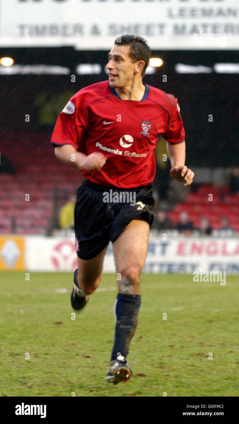 York City's Lee Nogan in action during the Nationwide Division Three ...