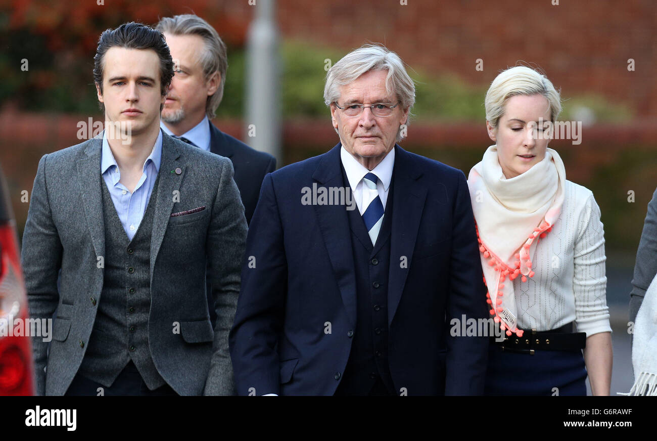 Coronation Street actor William Roache, with his sons James (left ...