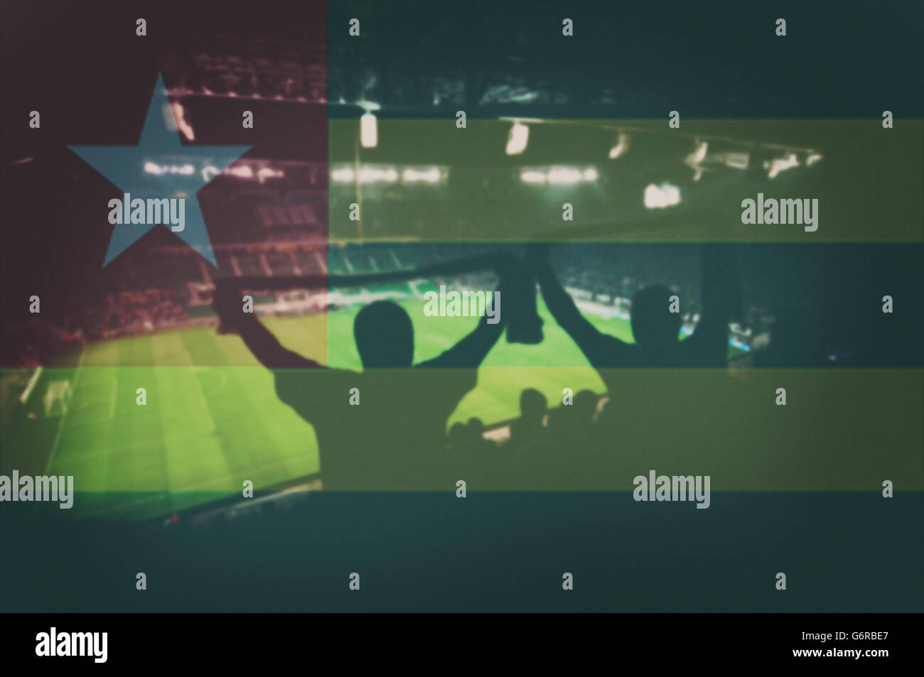 sport stadium with fans and blending Togo flag Stock Photo - Alamy
