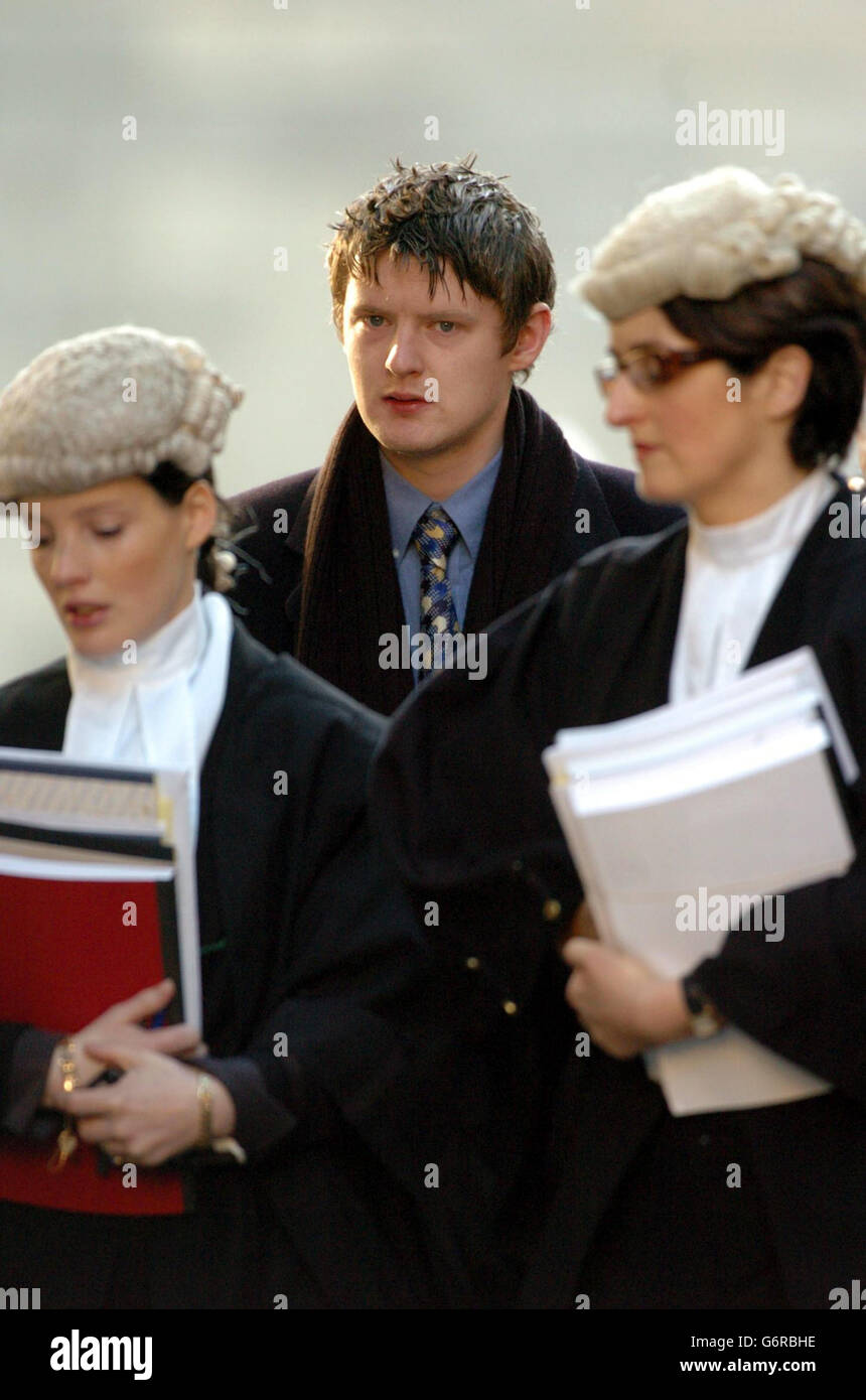 Sean Mackey, 23, from Foxrock, Co Dublin, arrives at Dublin's Circuit ...