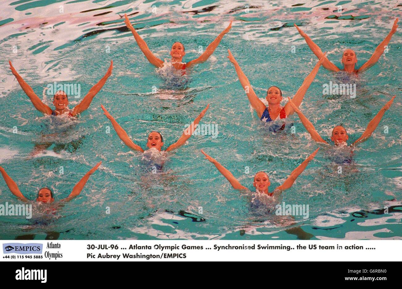 30-JUL-96, Atlanta Olympic Games, Synchronized Swimming. the US team in ...