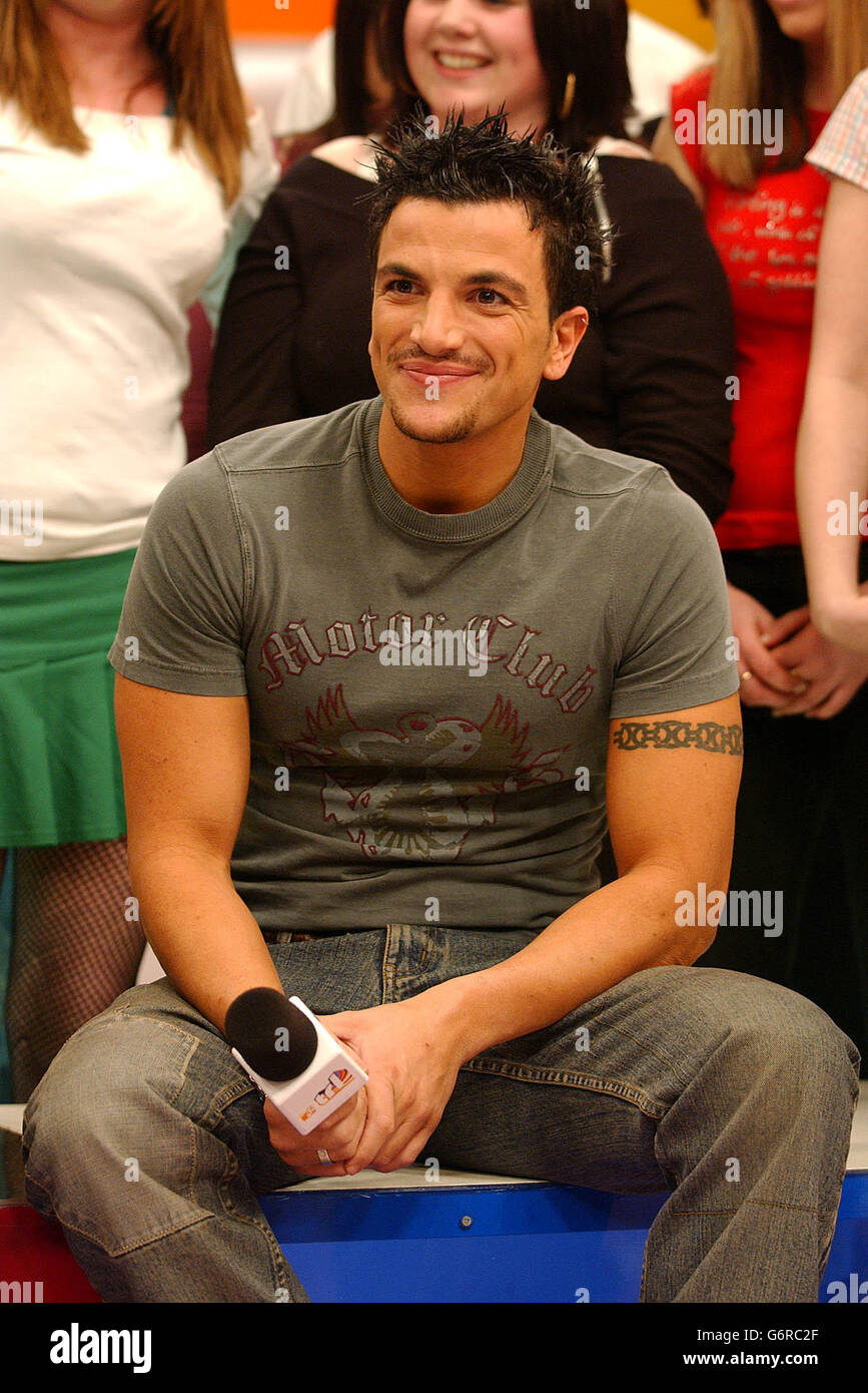 Peter Andre during his guest appearance on MTV's TRL UK, at the MTV ...
