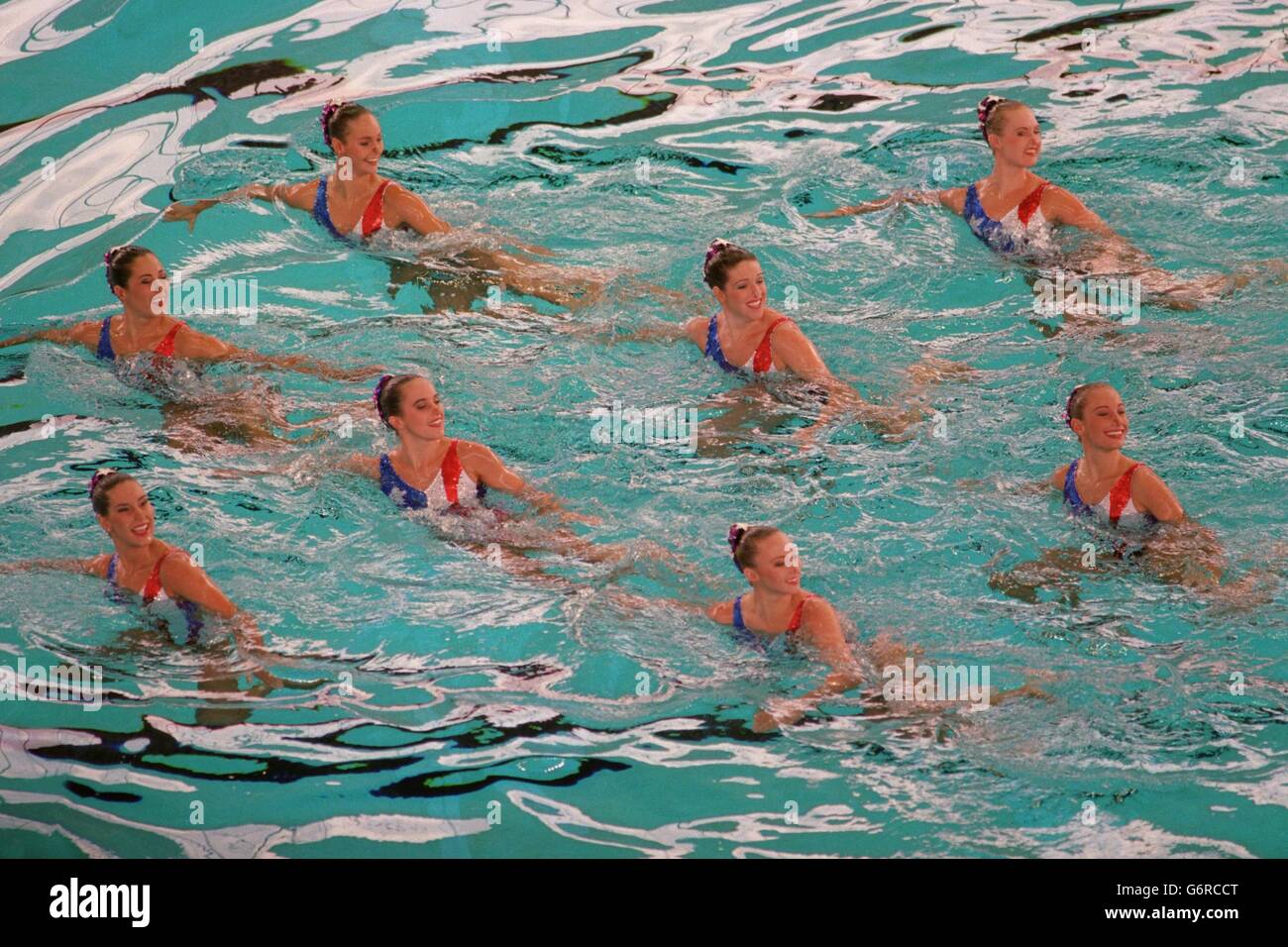 30-Jul-1996. Atlanta Olympic Games. Synchronized Swimming. the US team ...