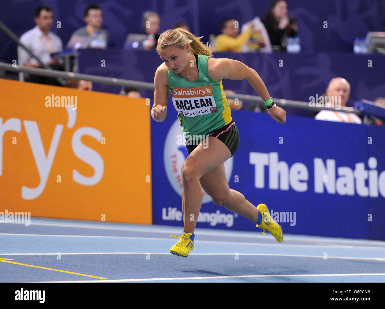 Hayley Mclean in action in the Women's 400m heats during day one of the ...