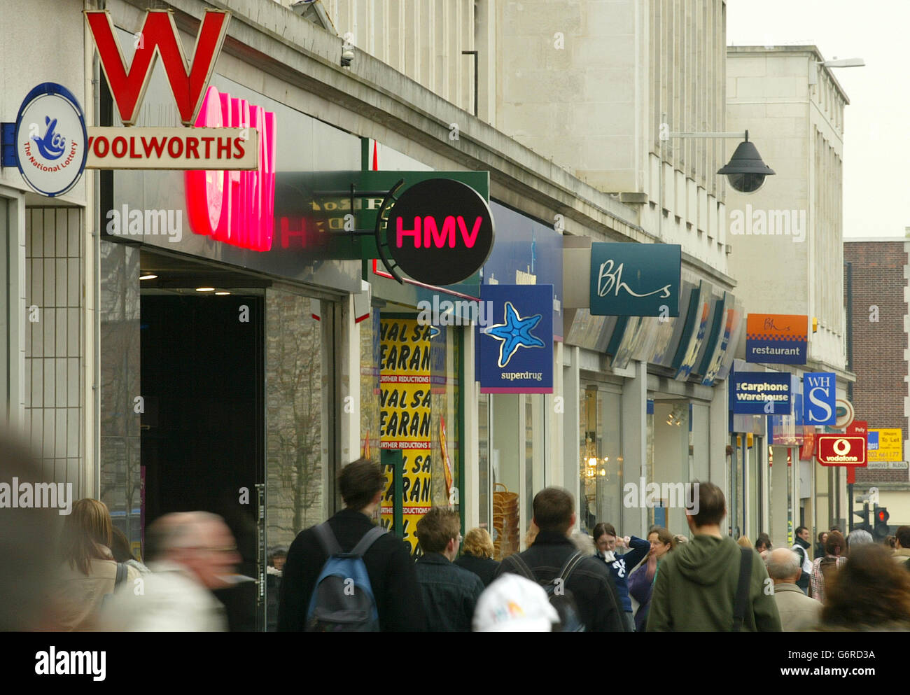 High Street Shopping Stock Photo - Alamy