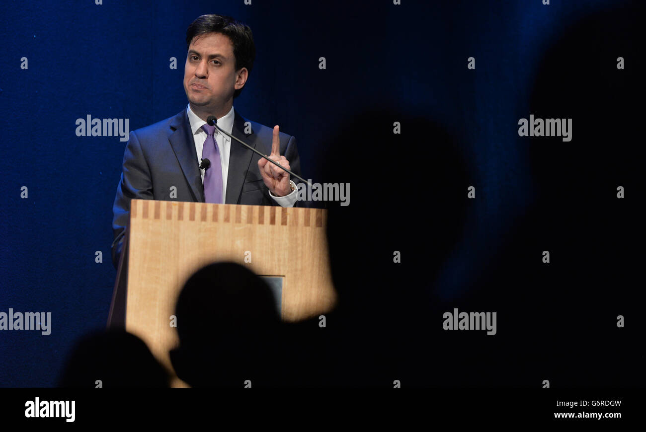 Labour leader Ed Miliband delivers the annual Hugo Young lecture at ...
