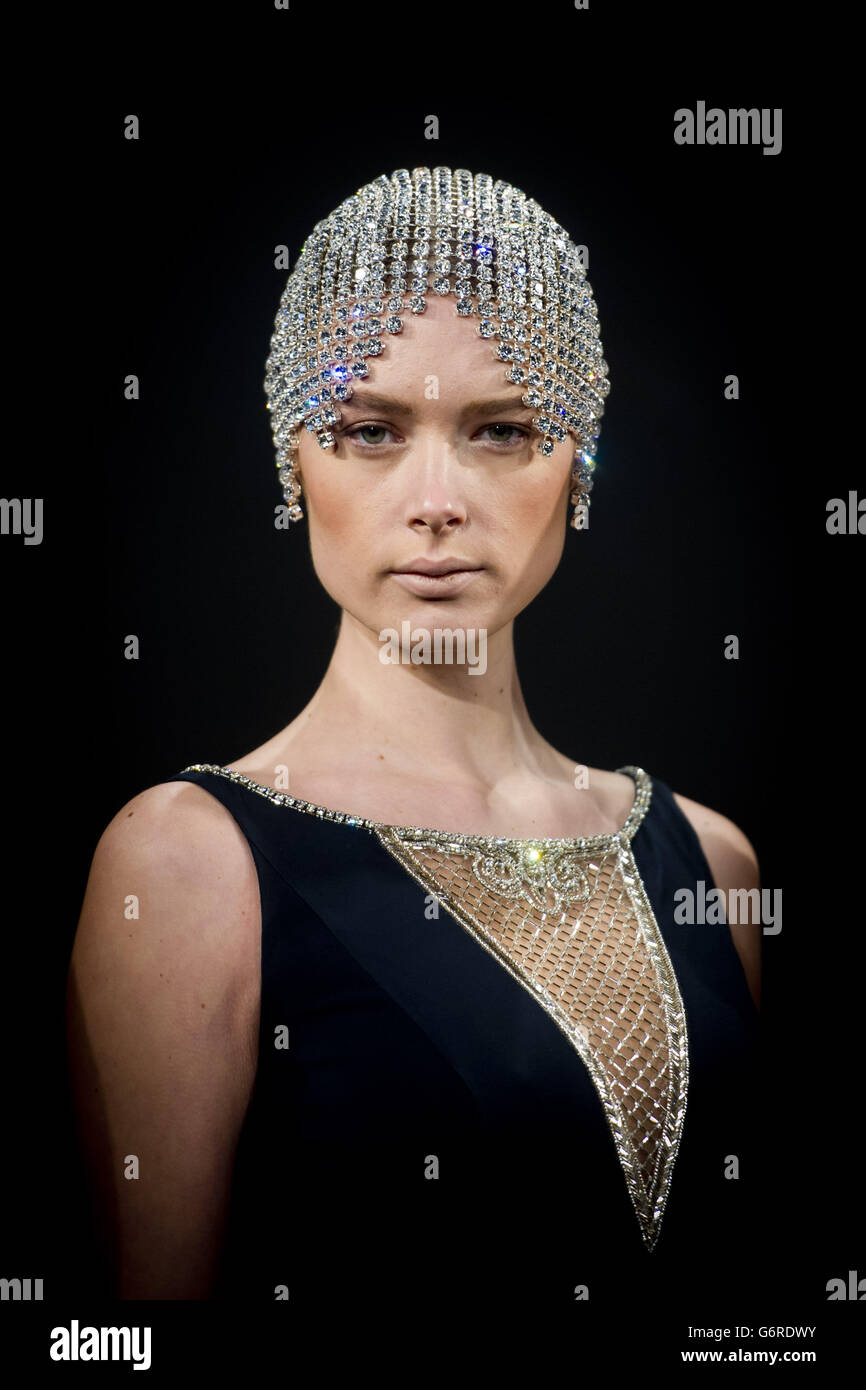 A model pictured during the presentation by Alon Livne, held at the ...