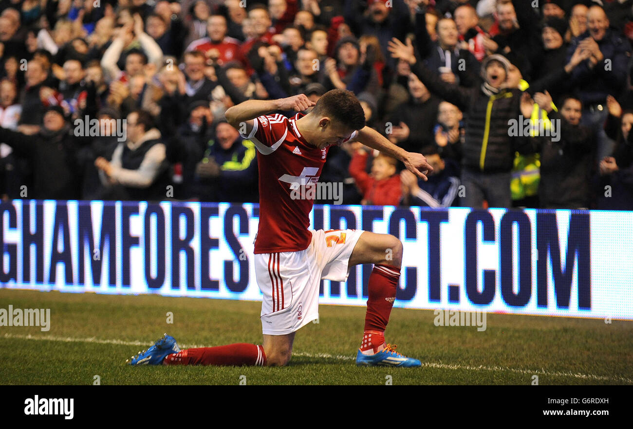 Nottingham Forest's Jamie Paterson after scoring his sides third goal ...