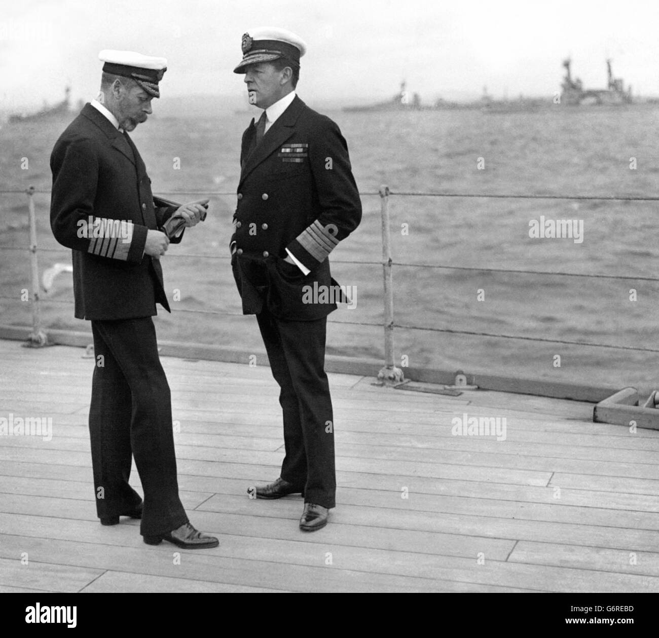 Admiral david beatty during a visit to the fleet hi-res stock ...