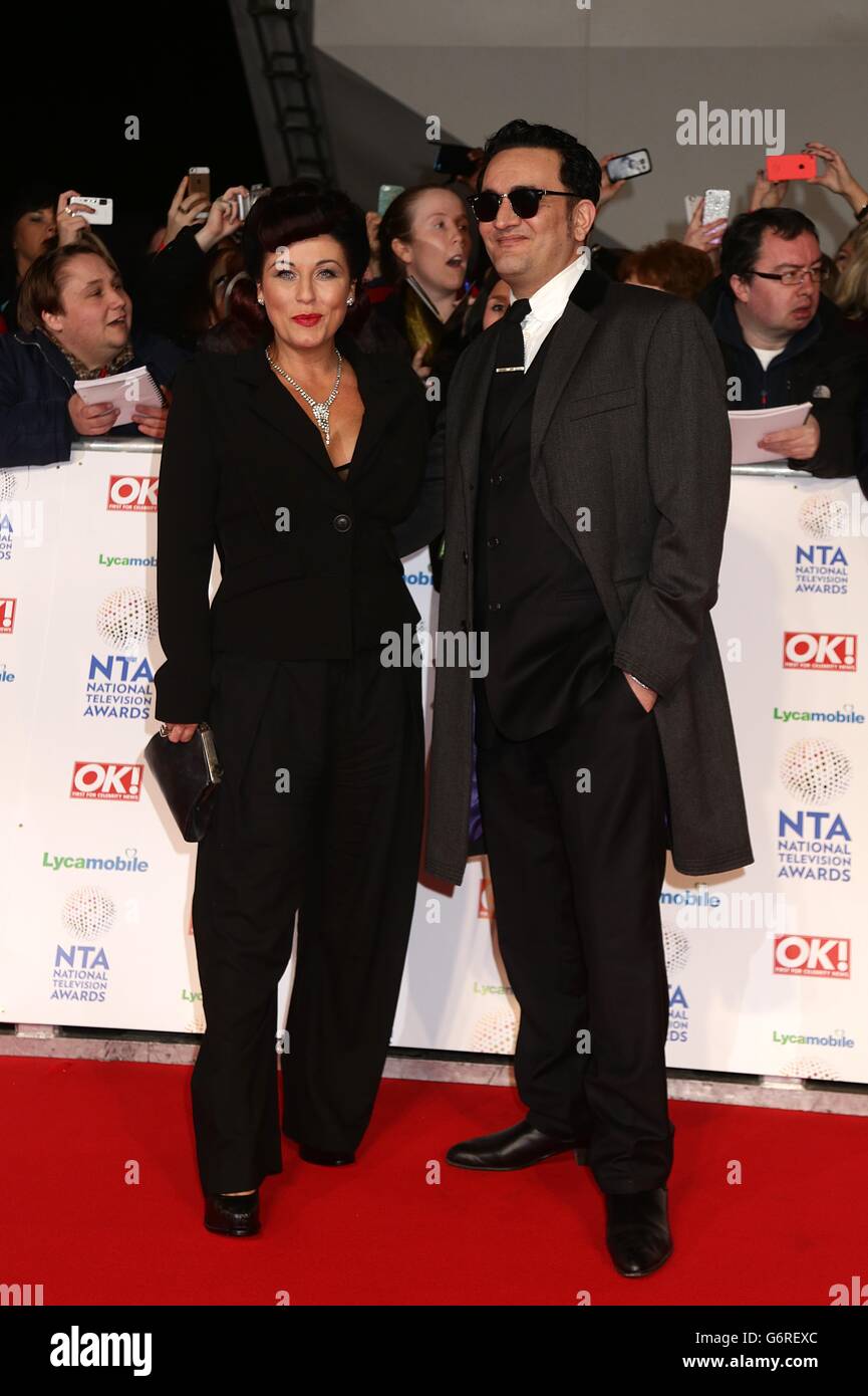 Jessie Wallace and boyfriend Tim Arnold arriving for the 2014 National ...